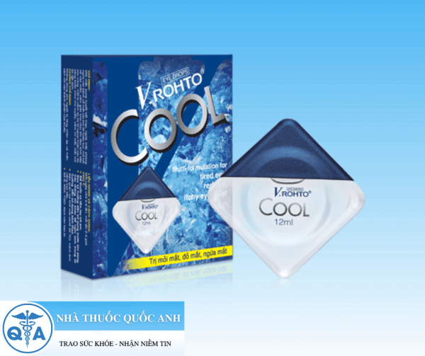 Thuốc nhỏ mắt V.Rohto Cool 12ml - Trị mỏi mắt, đỏ mắt, ngứa mắt