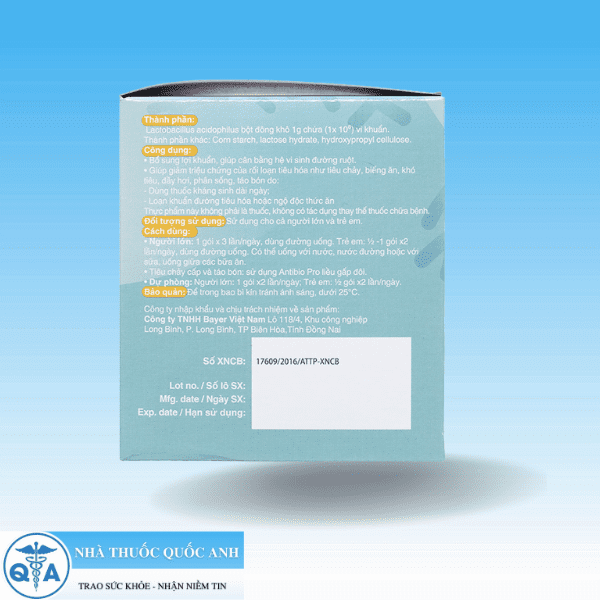 Men vi sinh Antibio Pro bổ sung lợi khuẩn (hộp 100 gói) - Nhà Thuốc ...
