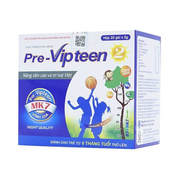 Pre-Vipteen 3 - Hỗ trợ phát triển chiều cao, xương răng chắc khỏe