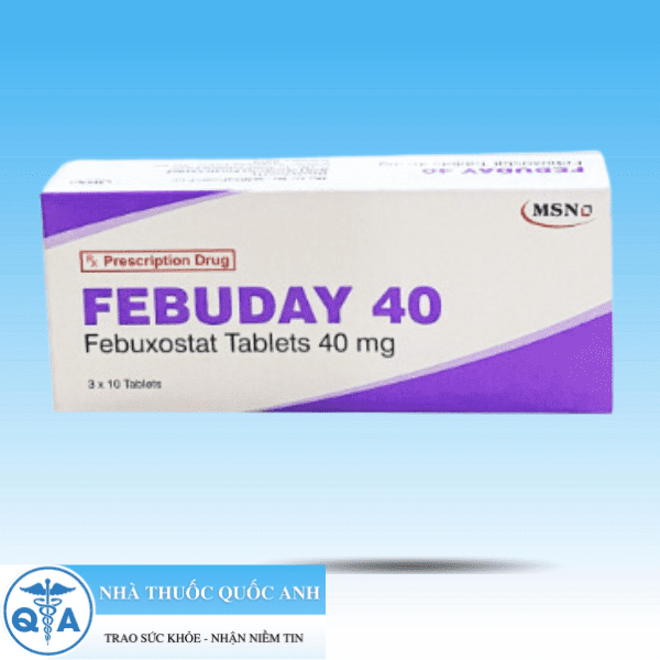 Febuday 40mg điều trị chứng tăng acid uric huyết (3 vỉ x 10 viên) - Nhà ...