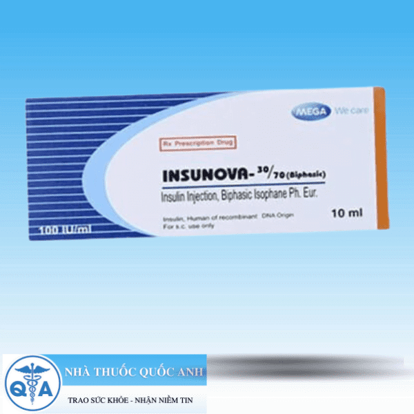 Insunova 30/70 (Biphasic) thuốc điều trị tiểu đường hiệu quả ( hộp 1 lọ ...