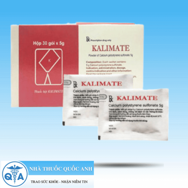Kalimate Thuốc trị tăng kali máu do suy thận (hộp 30 gói x 5g) - Nhà ...