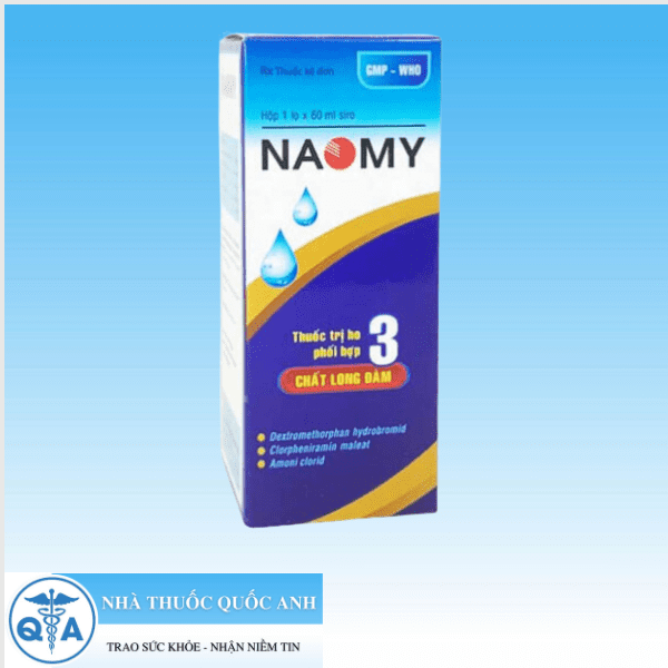 Naomy siro giảm ho hiệu quả ( hộp 60ml ) - Nhà Thuốc Quốc Anh