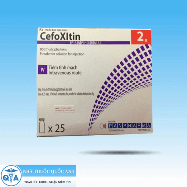 Cefoxitin 2g (hộp 25 lọ) - Nhà Thuốc Quốc Anh