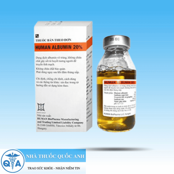 Human Albumin 20% bioplazma (chai 100ml) - Nhà Thuốc Quốc Anh