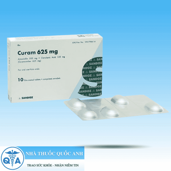Curam 625mg trị nhiễm khuẩn ( hộp 80 viên) - Nhà Thuốc Quốc Anh