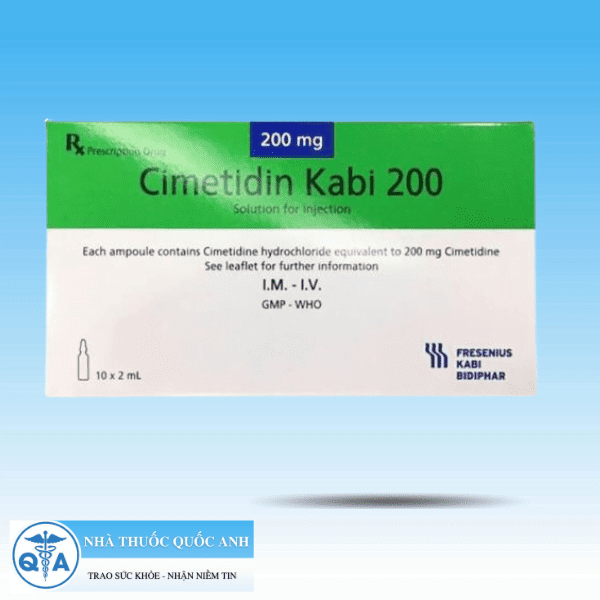 Cimetidin kabi 200 dung dịch tiêm (hộp 10 ống) - Nhà Thuốc Quốc Anh