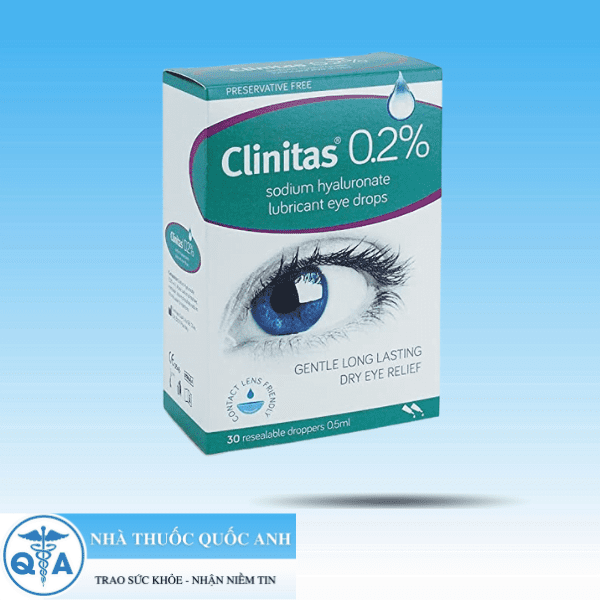 Clinitas 0.2% dung dịch nhỏ mắt (hộp 30 tép) - Nhà Thuốc Quốc Anh