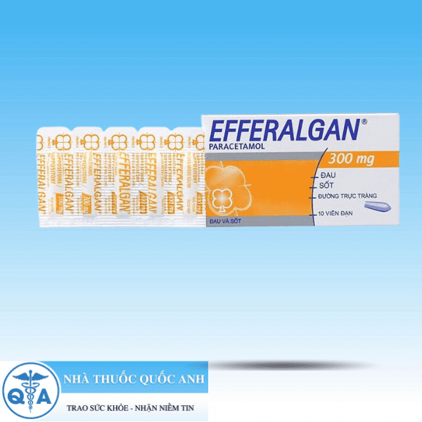 Efferalgan 300mg Viên đặt trực tràng giảm đau, hạ sốt (2 vỉ x 5 viên ...