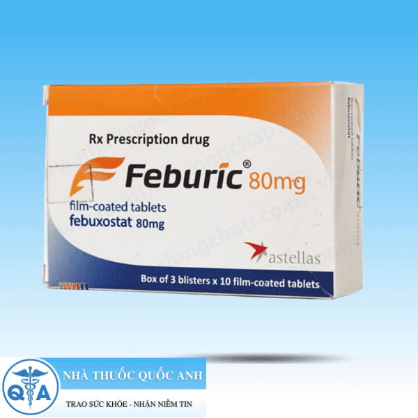 Feburic 80mg trị gout, tăng acid uric huyết (3 vỉ x 10 viên) - Nhà ...