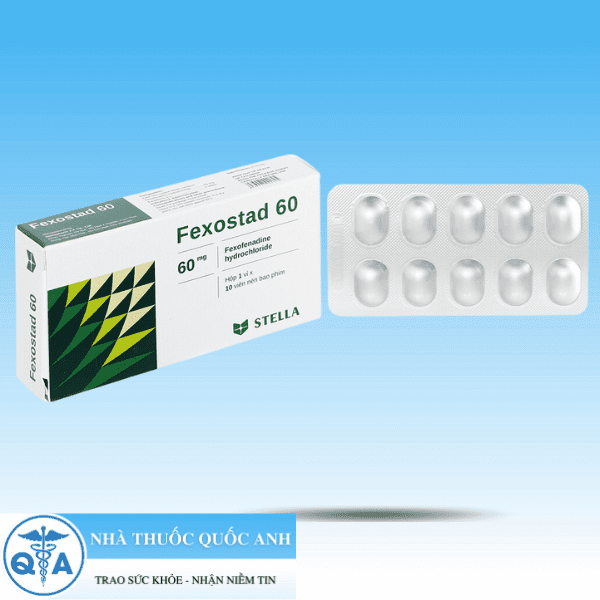 Fexostad 60 trị viêm mũi dị ứng, mày đay (1 vỉ x 10 viên) - Nhà Thuốc ...
