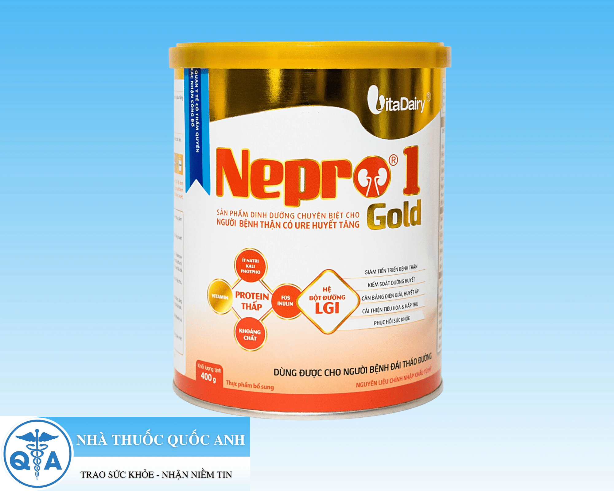 Sữa Nepro 1 Gold - Dinh dưỡng cho người bệnh thận có ure huyết tăng
