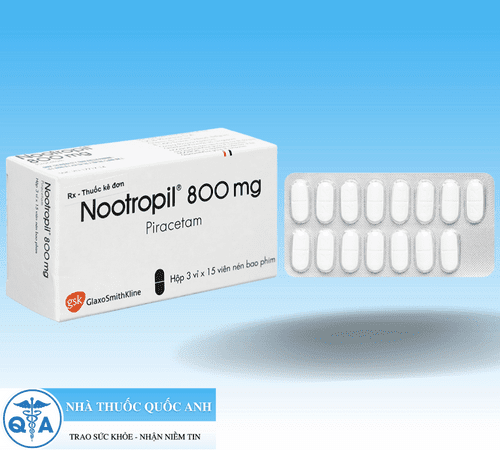 Thuốc Nootropil 800mg điều trị hội chứng tâm thần (3 vi * 15 viên)