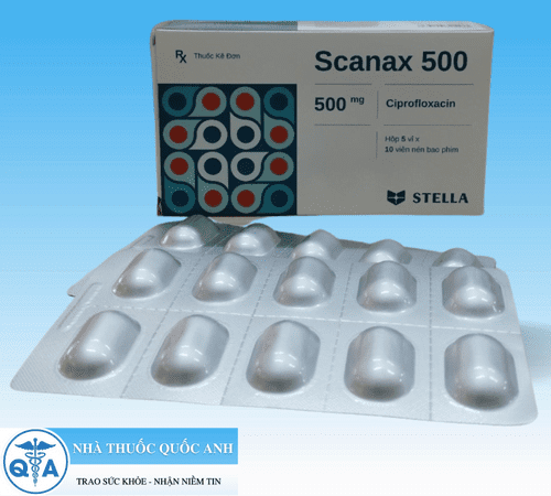 Thuốc Scanax 500 stella (hộp 5 vỉ nhôm x 10 viên)