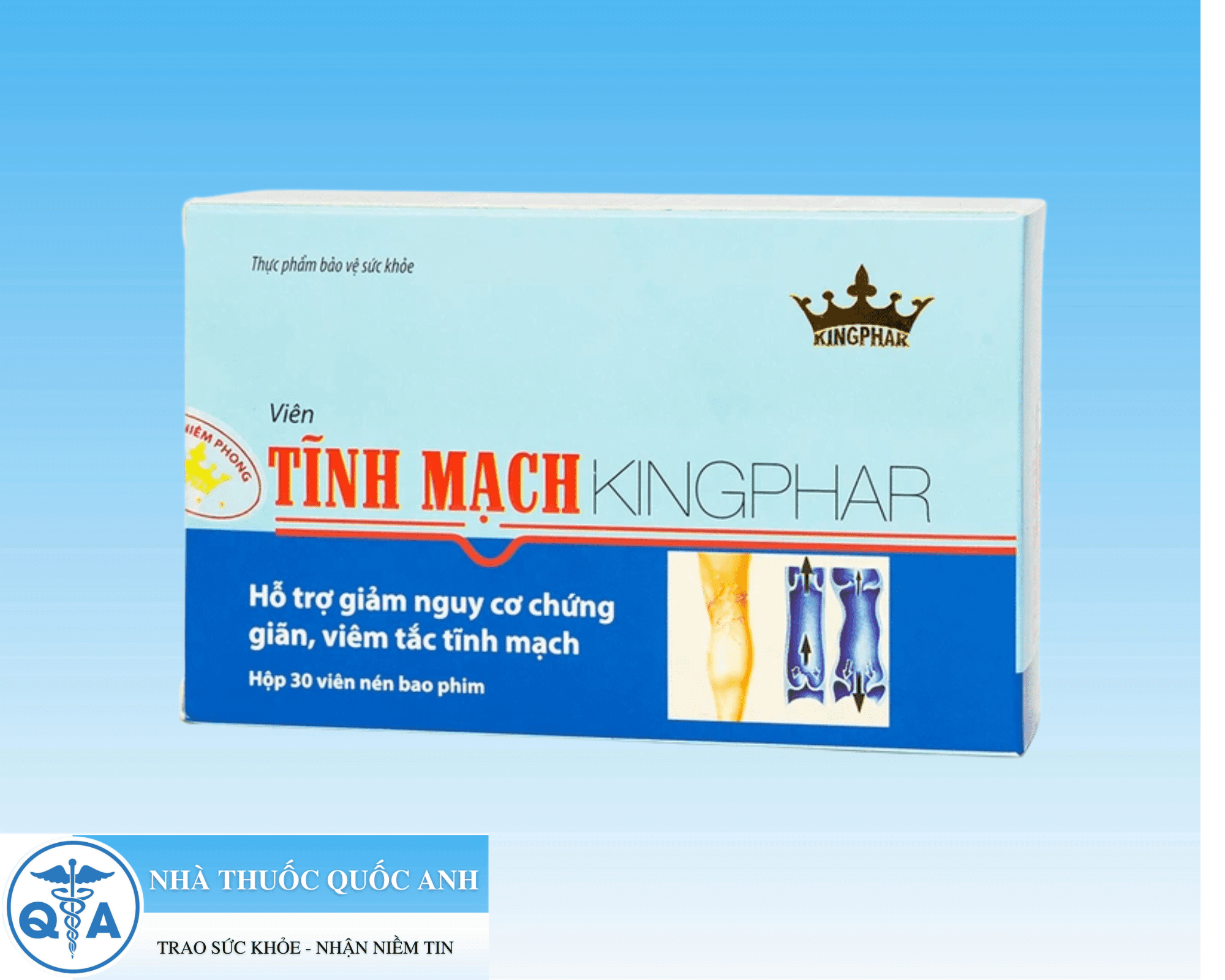 Viên Tĩnh mạch Kingphar - Giảm nguy cơ viêm tắc tĩnh mạch