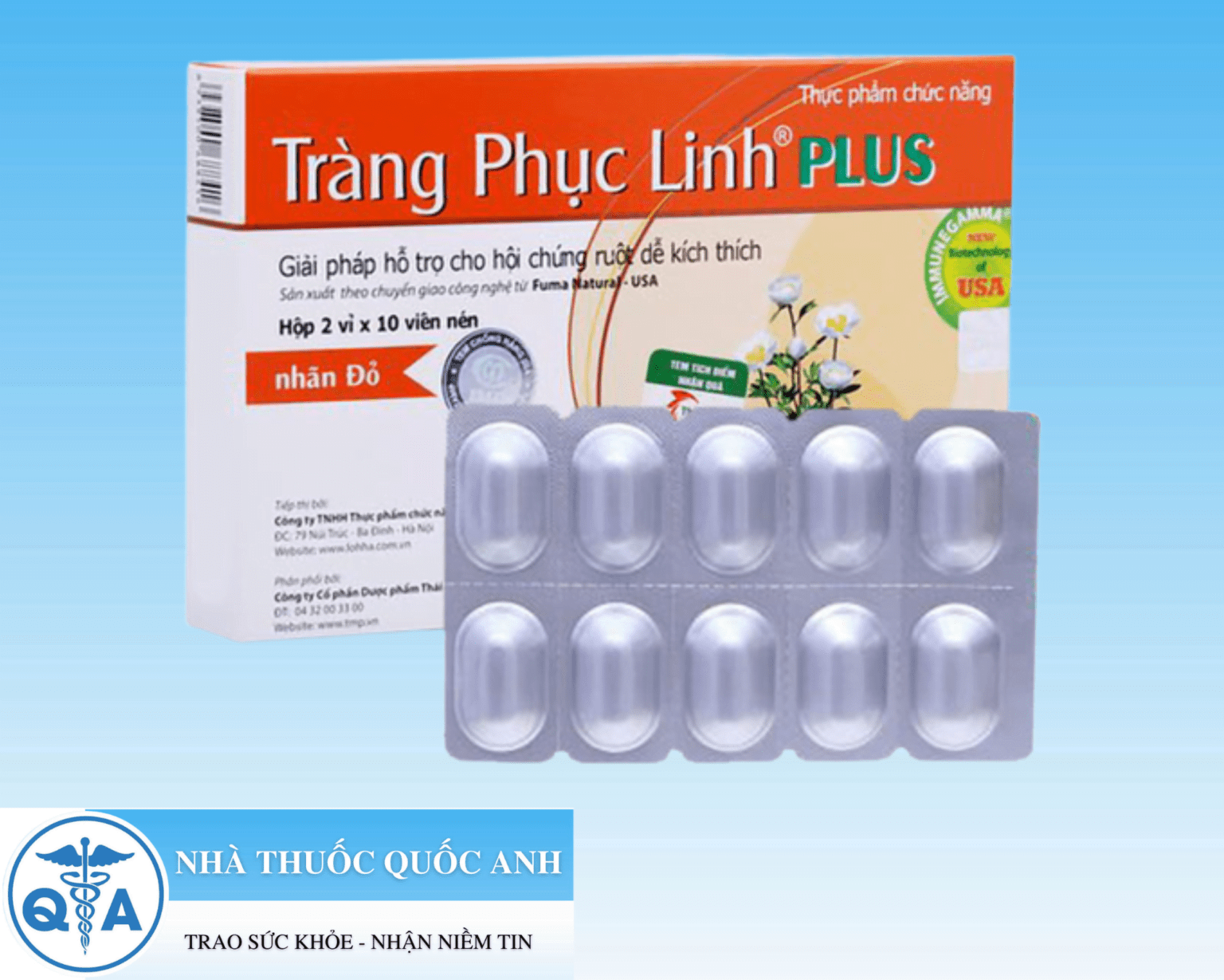 Tràng Phục Linh Plus (Hộp 20 viên) - Hỗ trợ giảm viêm đại tràng co thắt