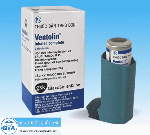 Thuốc Ventolin inhaler complete bình xịt (200 liều)