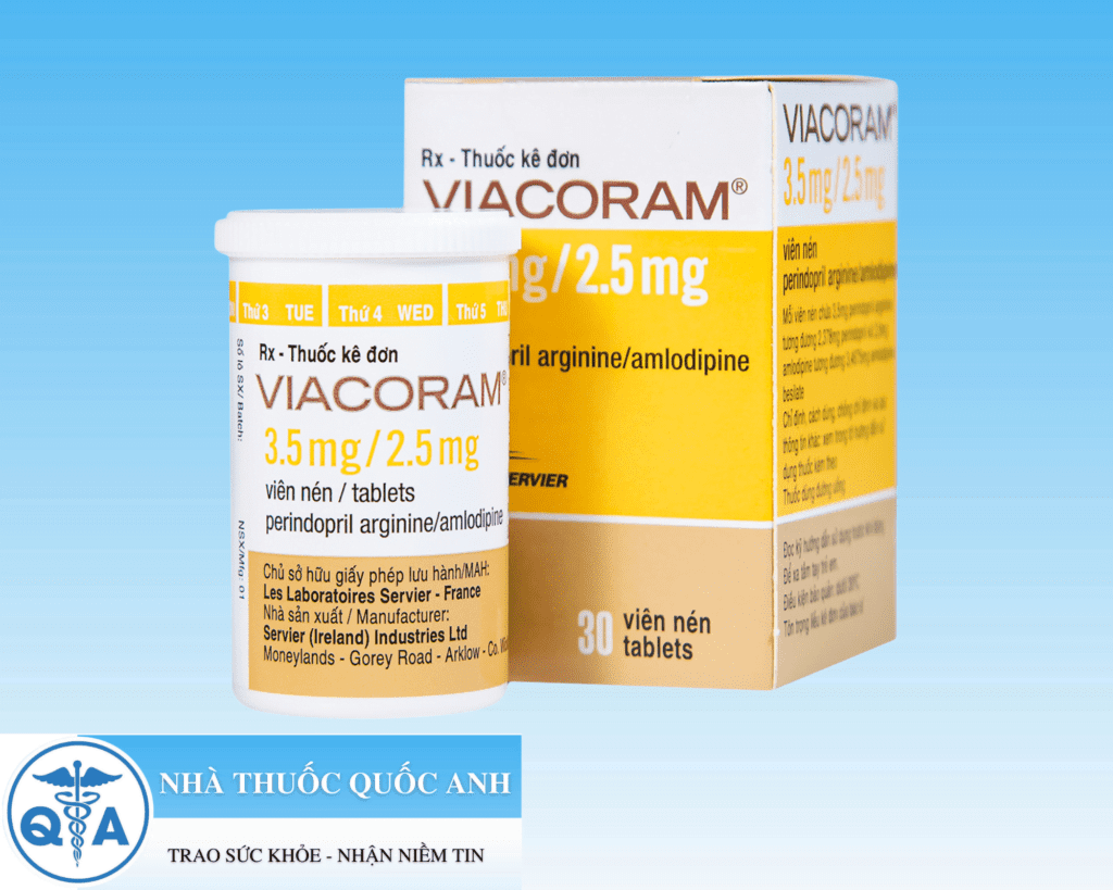 Viacoram 3.5mg/2.5mg - Điều trị tăng huyết áp vô căn ở người lớn
