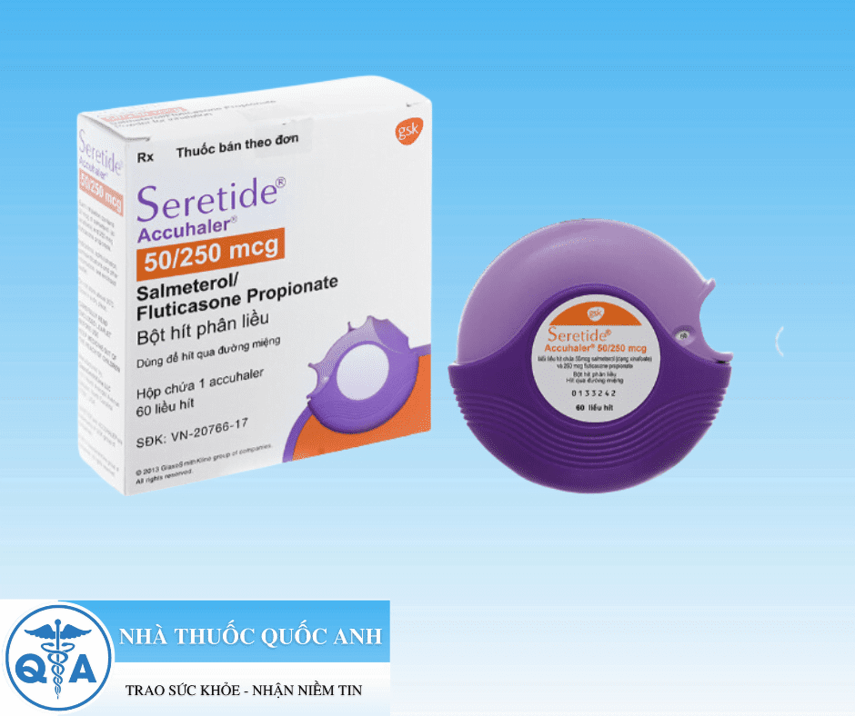 Seretide Accuhaler 50/250mcg Bột hít phân liều trị hen suyễn - Nhà ...
