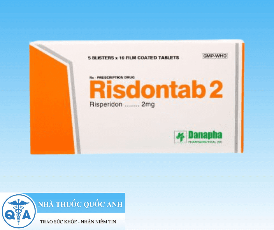 Risdontab 2mg điều trị tâm thần phân liệt hộp 50 viên - Nhà Thuốc Quốc Anh