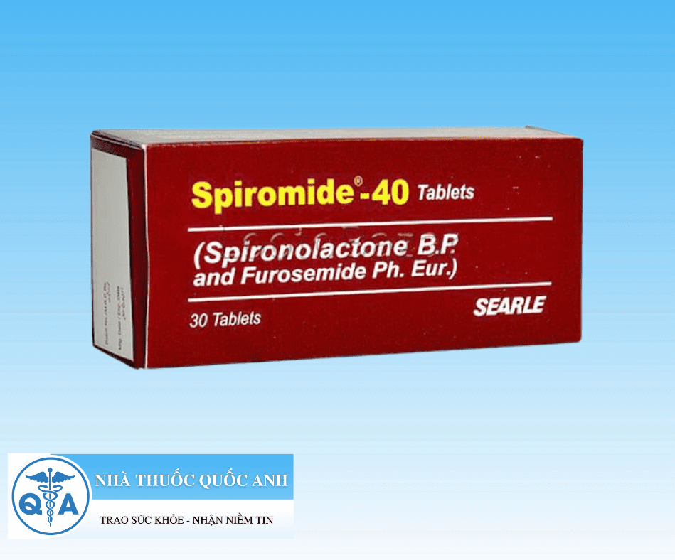Spiromide 40 trị phù, tăng huyết áp, hội chứng thận hư - Nhà Thuốc Quốc Anh