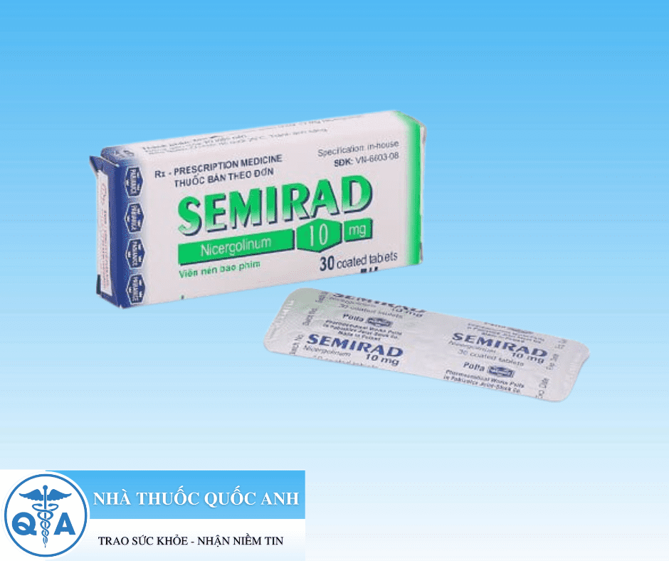 Semirad 10mg trị rối loạn tuần hoàn não (3 vỉ x 10 viên) - Nhà Thuốc ...