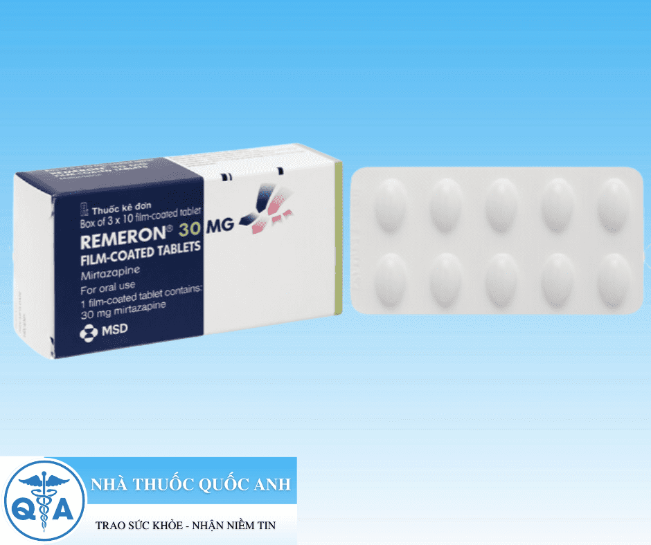 Remeron 30mg trị các đợt trầm cảm nặng (3 vỉ x 10 viên) - Nhà Thuốc ...