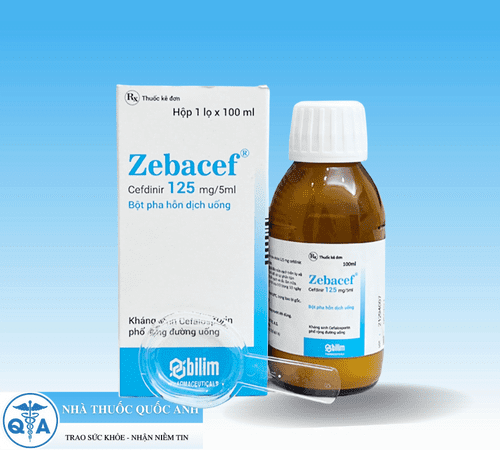Thuốc zebacef hỗn dịch uống cefdinir (lo 100ml)