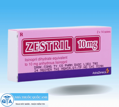 Thuốc Zestril 10mg điều trị cao huyết áp - Nhà Thuốc Quốc Anh