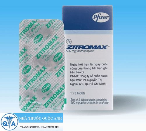 Thuốc Zitromax (Azithromycin 500mg ) điều trị nhiễm khuẩn