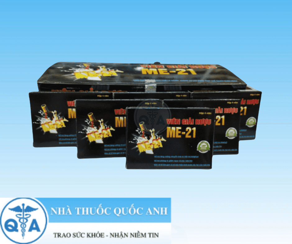 Viên giải rượu ME-21 Á Châu (Hộp 1 vỉ x 4 viên)