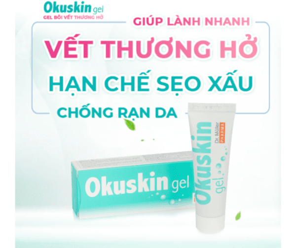 Okuskin Gel giúp lành nhanh vết thương hở, hạn chế sẹo