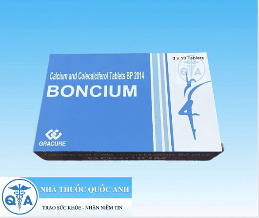 Thuốc Boncium - Phòng và điều trị thiếu canxi - Nhà Thuốc Quốc Anh