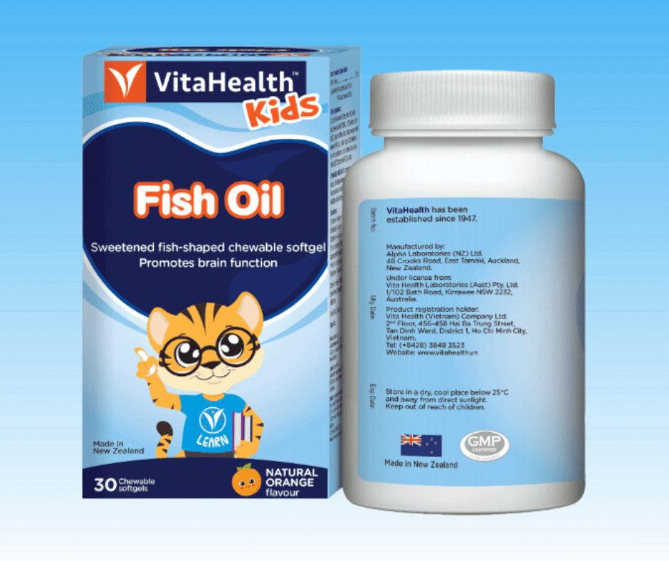 VitaHealth Kids Fish Oil - Bổ sung DHA cho bé từ 1 tuổi