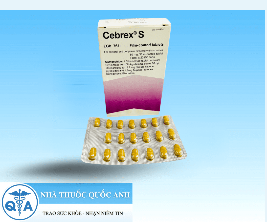 Cebrex S 80mg thuốc điều trị suy giảm trí nhớ, rối loạn tuần hoàn máu ...
