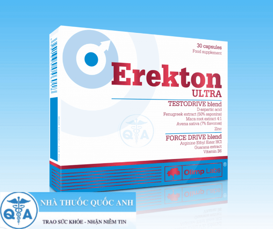 Erekton Ultra - Hỗ trợ tăng tiết testosterone nam (30 viên)