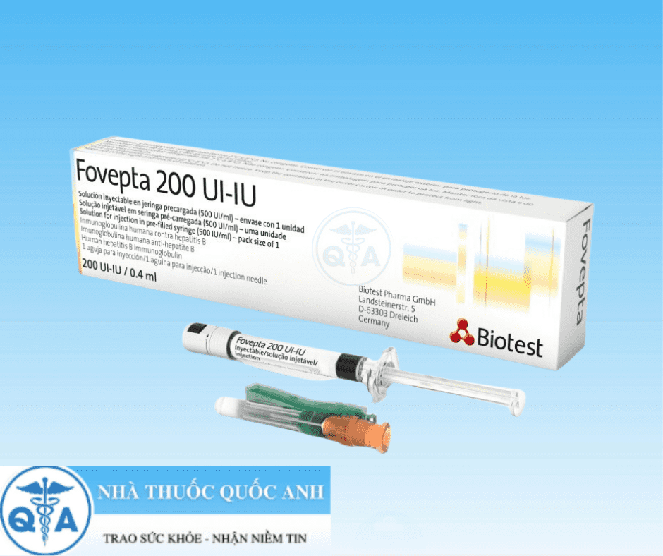 Thuốc Fovepta 200IU - Huyết thanh phòng ngừa virus viêm gan B