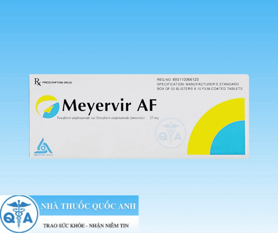 Thuốc Meyervir AF 25mg - Điều trị viêm gan B mạn tính (30 viên)