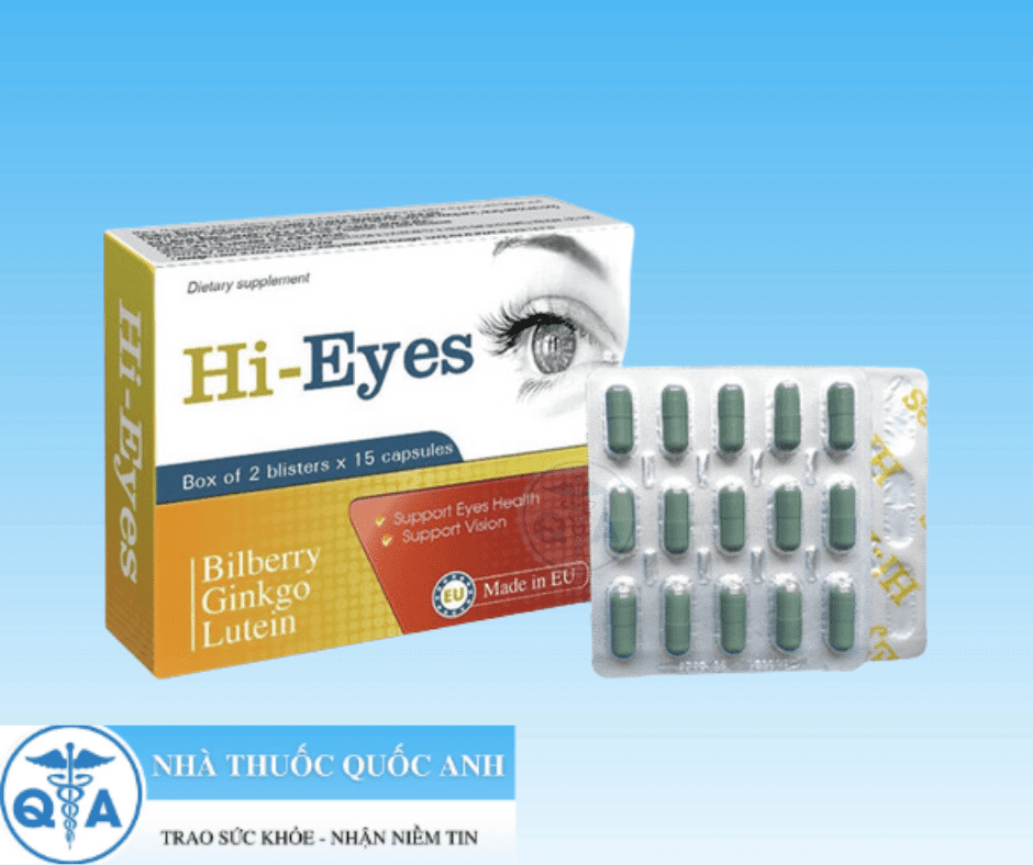 Hi-Eyes - Tăng cường thị lực, chống mỏi mắt (30 viên)