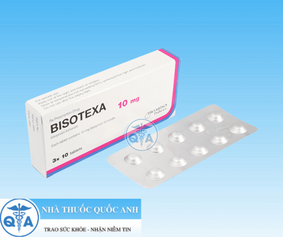 Thuốc BISOTEXA 10mg - Điều trị tăng huyết áp - Nhà Thuốc Quốc Anh