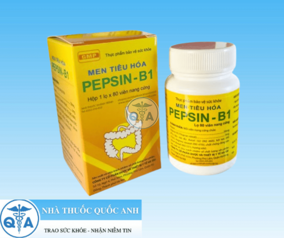 Men tiêu hóa Pepsin B1 Hataphar ( Lọ 80 viên ) - Nhà Thuốc Quốc Anh
