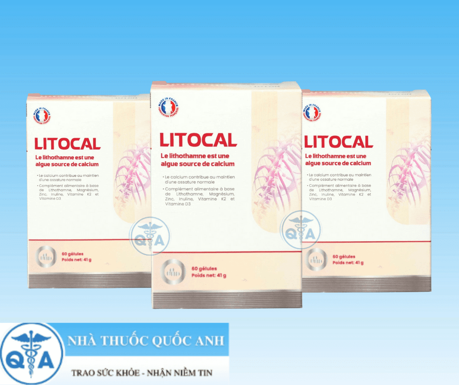 Litocal - Bổ sung Canxi, Magie, D3K2 và Kẽm cho cơ thể - Nhà Thuốc Quốc Anh