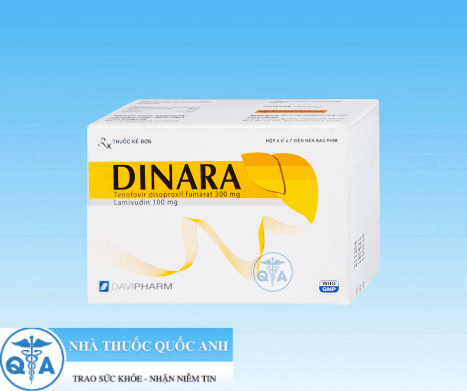 Thuốc Dinara 300mg/100mg - Điều trị viêm gan B mạn tính