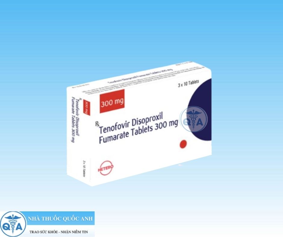 Tenofovir Disoproxil Fumarate Hetero 300mg - Hộp 30 viên