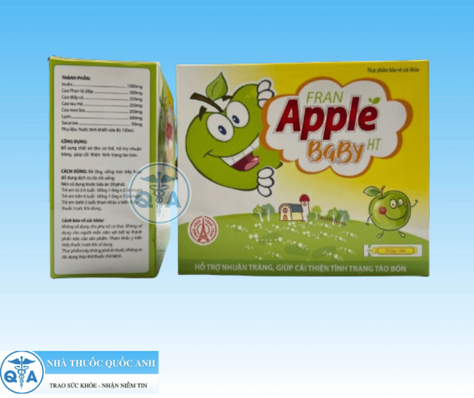FRAN apple baby hỗ trợ điều trị táo bon· - Nhà Thuốc Quốc Anh