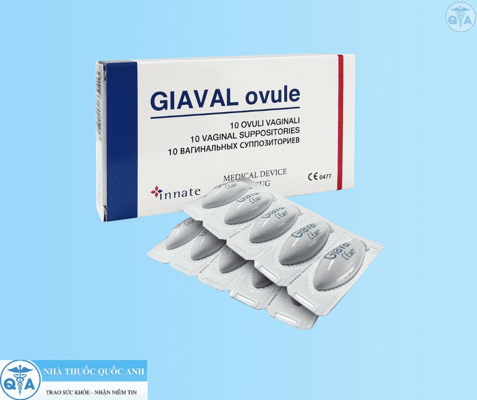 GIAVAL ovule viên đặt âm đạo - Nhà Thuốc Quốc Anh